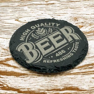 Beer Themed Slate Coaster Set - Etsy