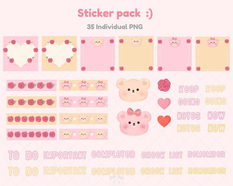 Kawaii Digital Note Templates, Cute Goodnotes Note Book for Ipad ...