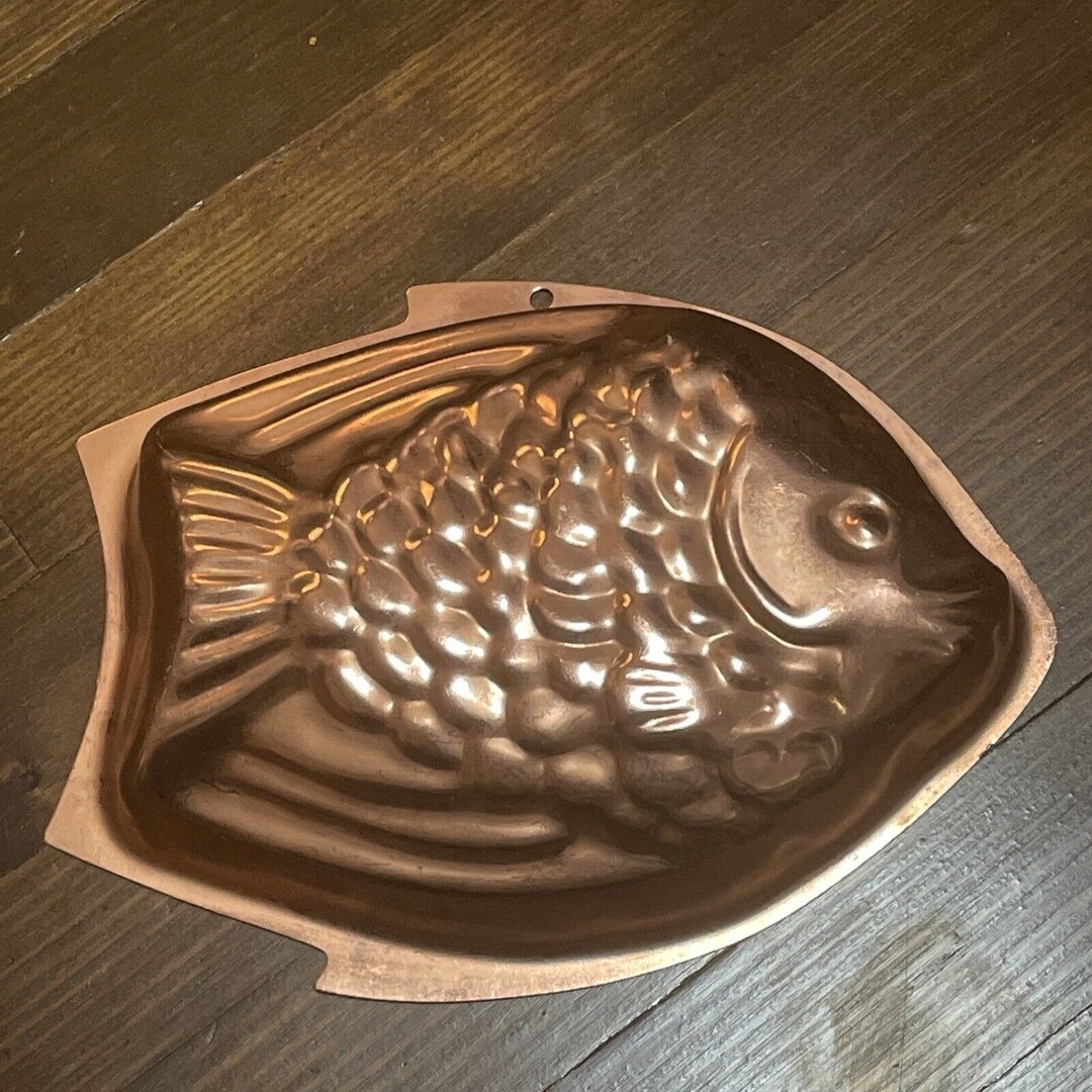 Vintage Wear-ever Fish Jello Mold Cake Pan 5 Cup 2976 Copper - Etsy