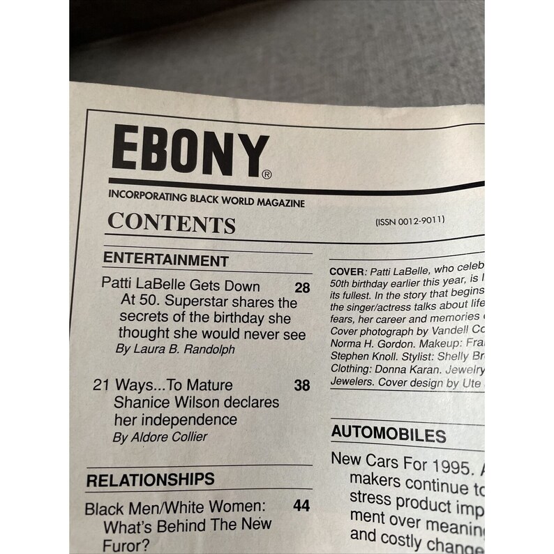 Vintage Ebony Magazine November 1994 Patti Labelle - Etsy