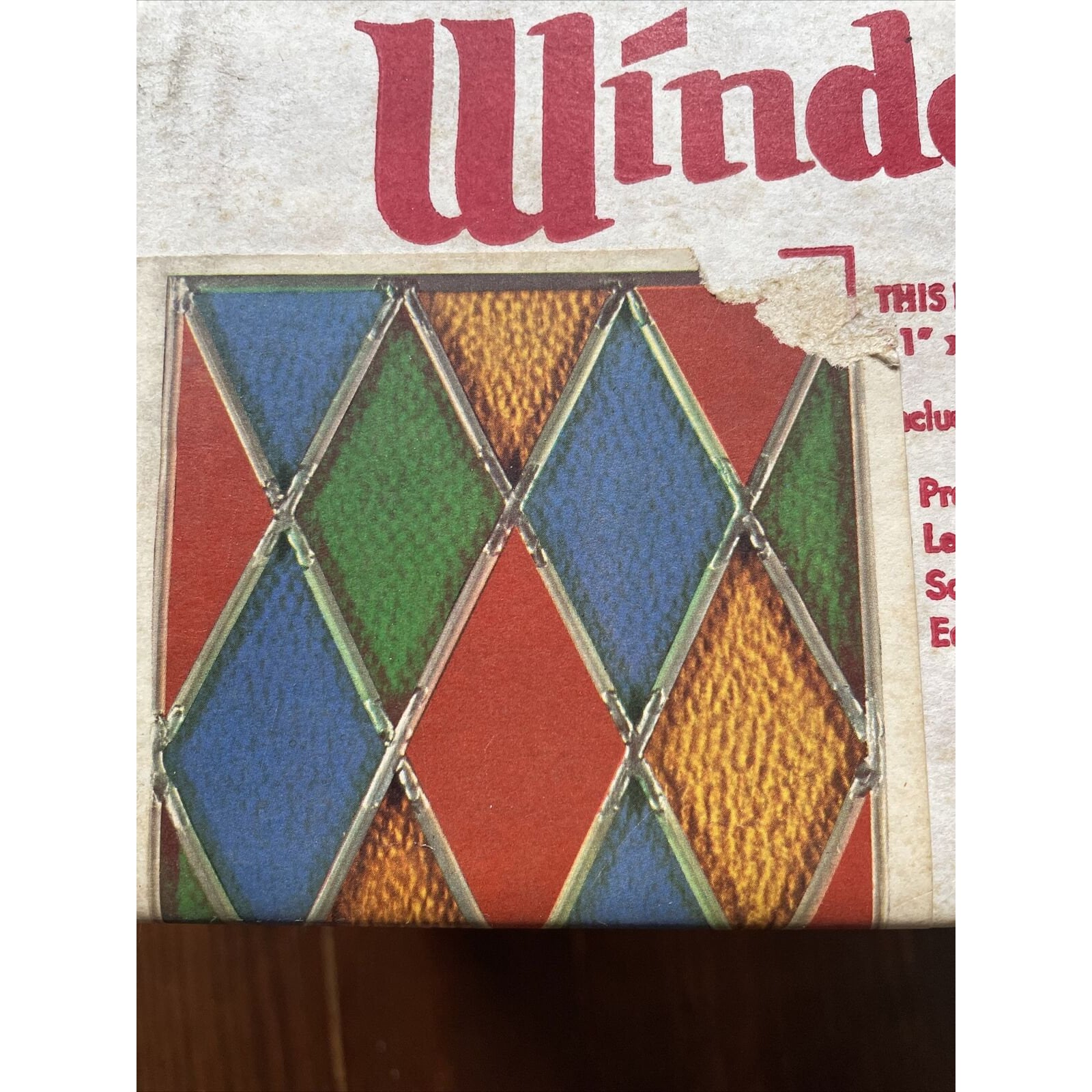 Vintage Genuine Venetian Stained Glass Window Kit 11 X 12.5 KIT ...