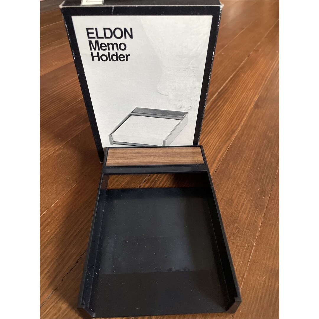 Vintage Eldon Ebony 1373-1 Memo Holder 1966 Woodgrain Look - Etsy