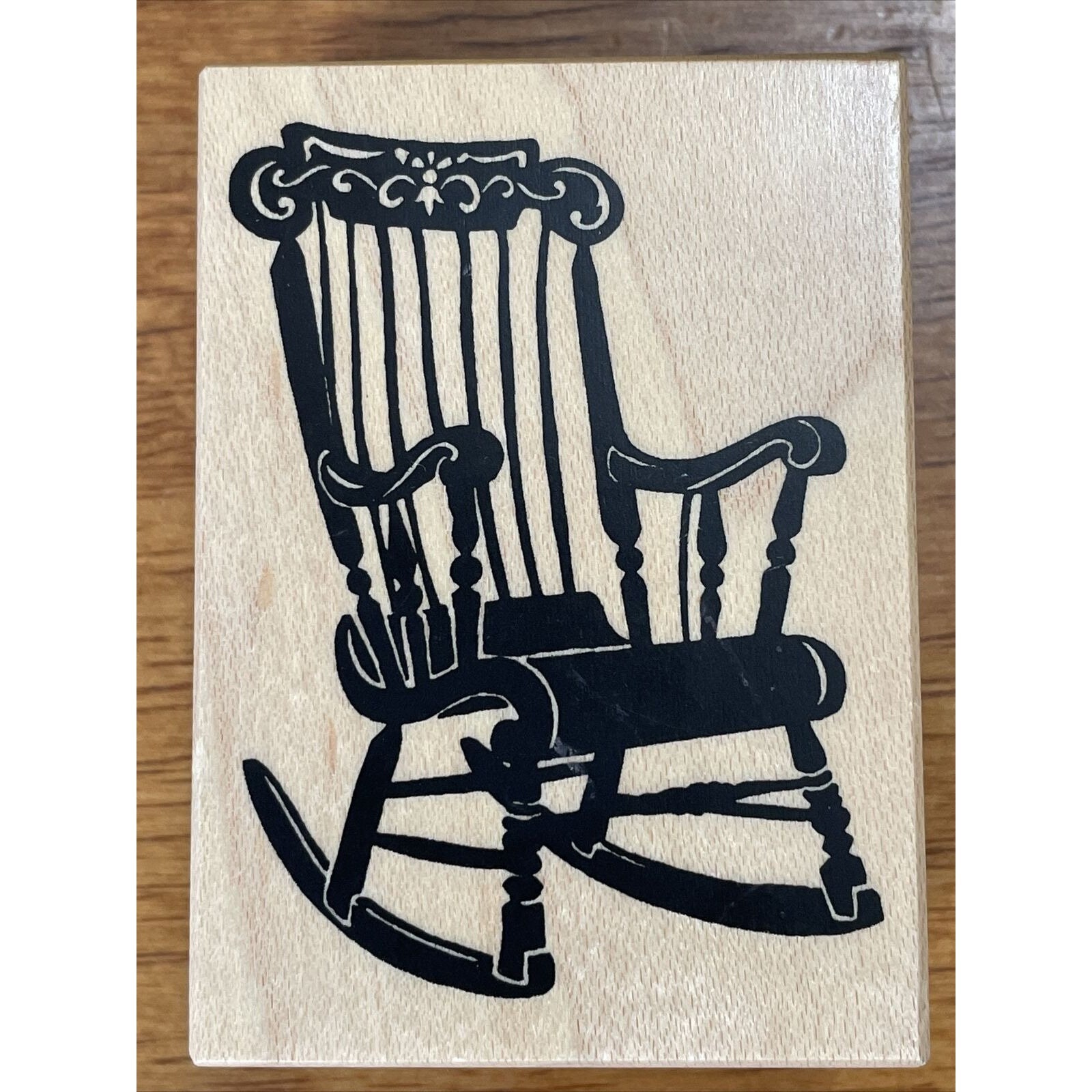 PSX F-1560 Antique Spindle Rocking Chair Wood Rubber Stamp - Etsy