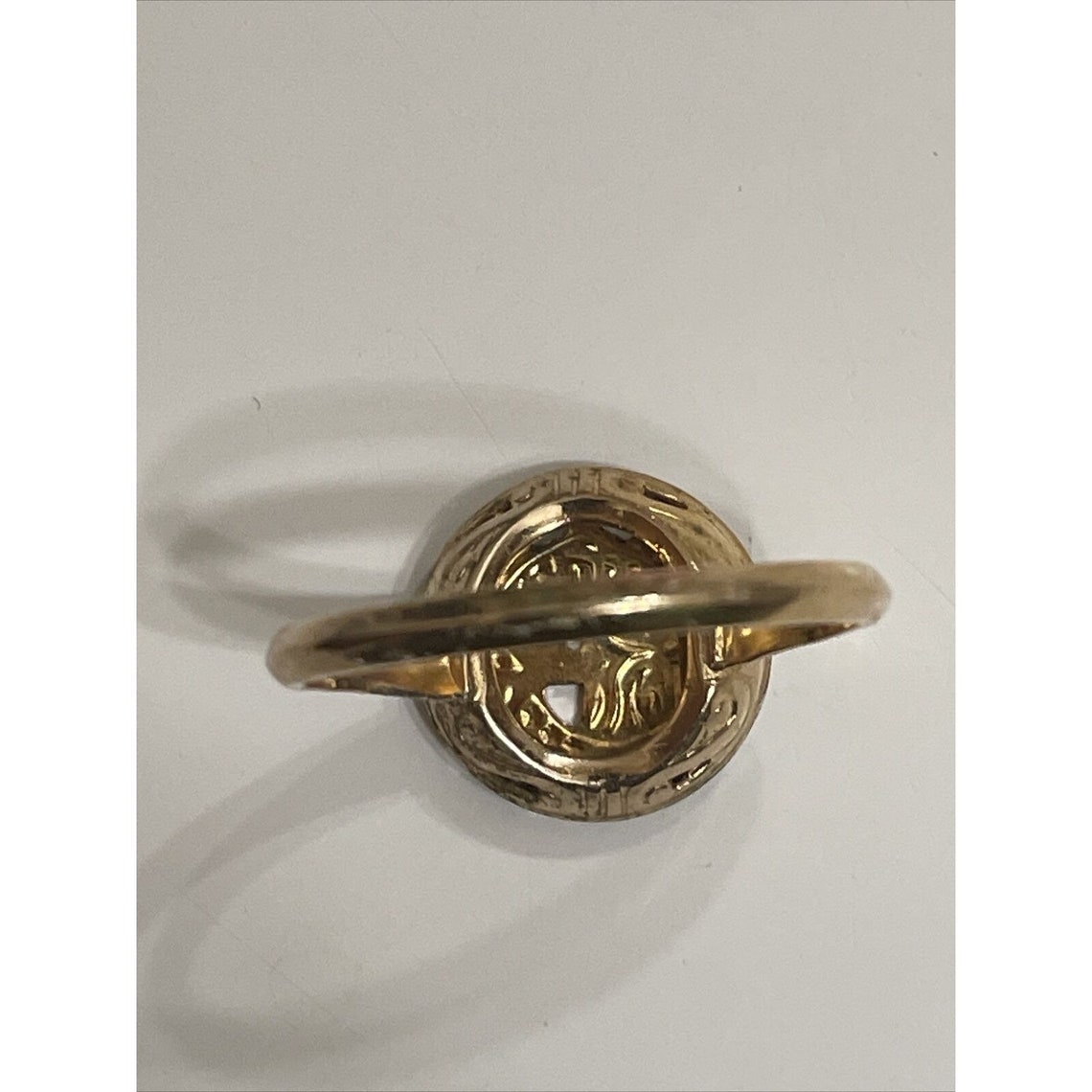 Round Silver Face Daughters of Rebekah IOOF Odd Fellows 10k GF Ring ...