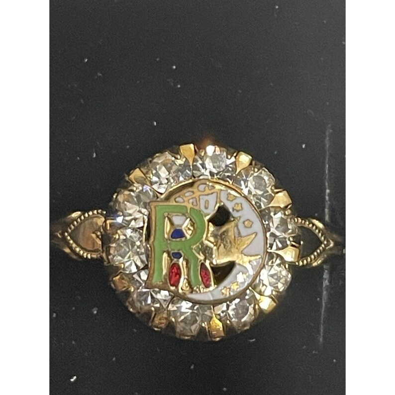 Round Daughters of Rebekah IOOF Odd Fellows 10k GF Ring Size 9.75 ...