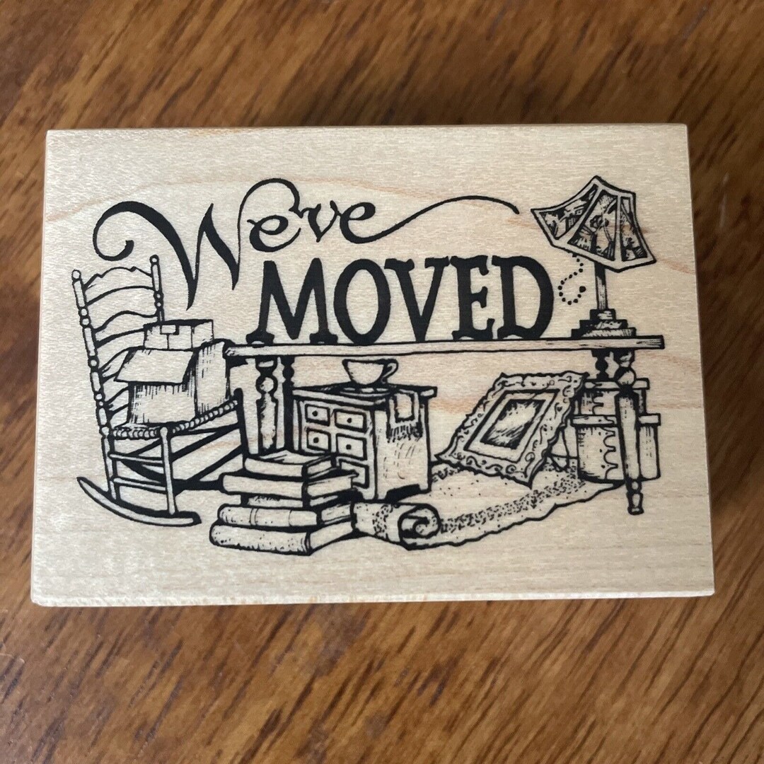 PSX we've Moved Wood Rubber Stamp Vintage Moving F-2083 New - Etsy