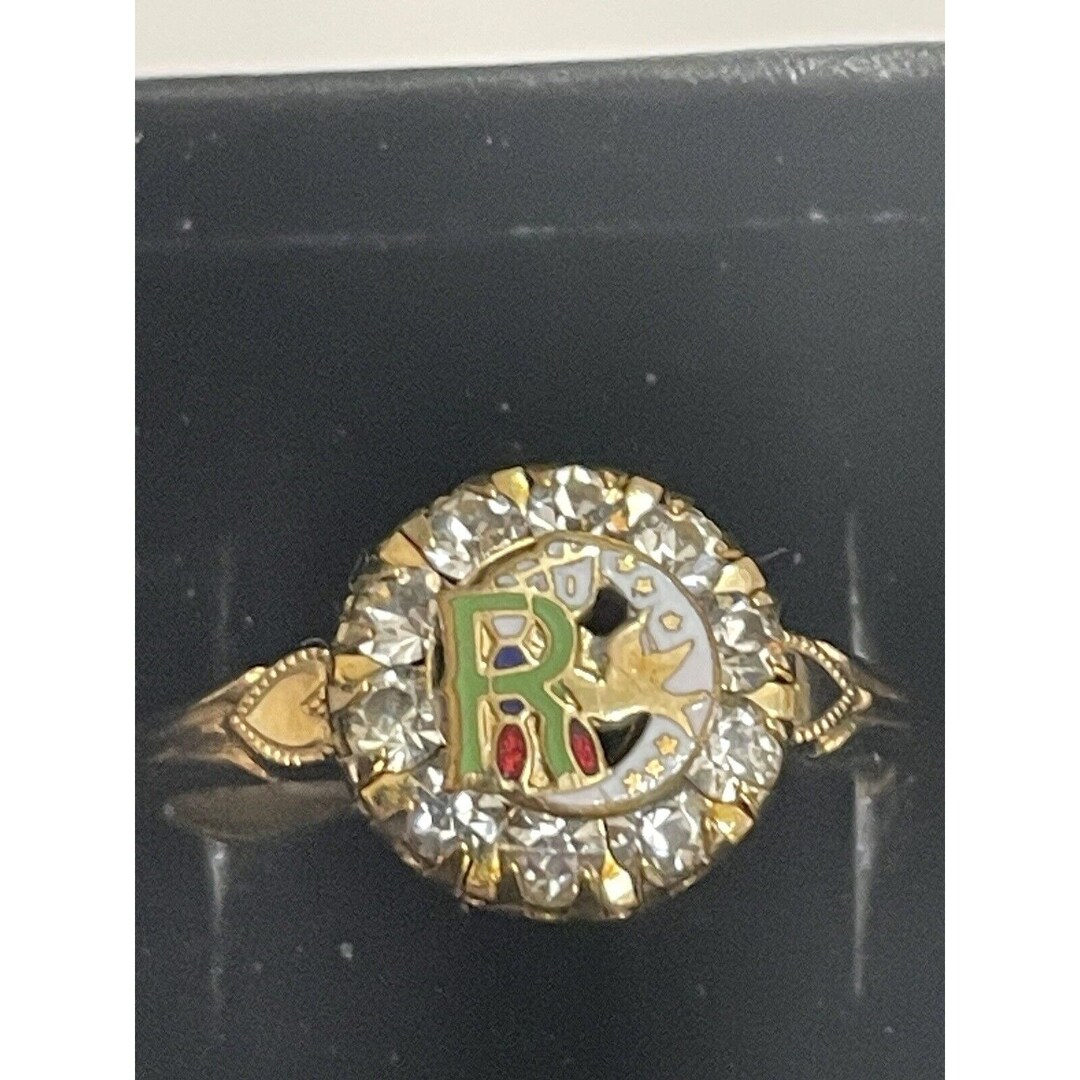 Round Daughters of Rebekah IOOF Odd Fellows 10k GF Ring Size 9.75 ...