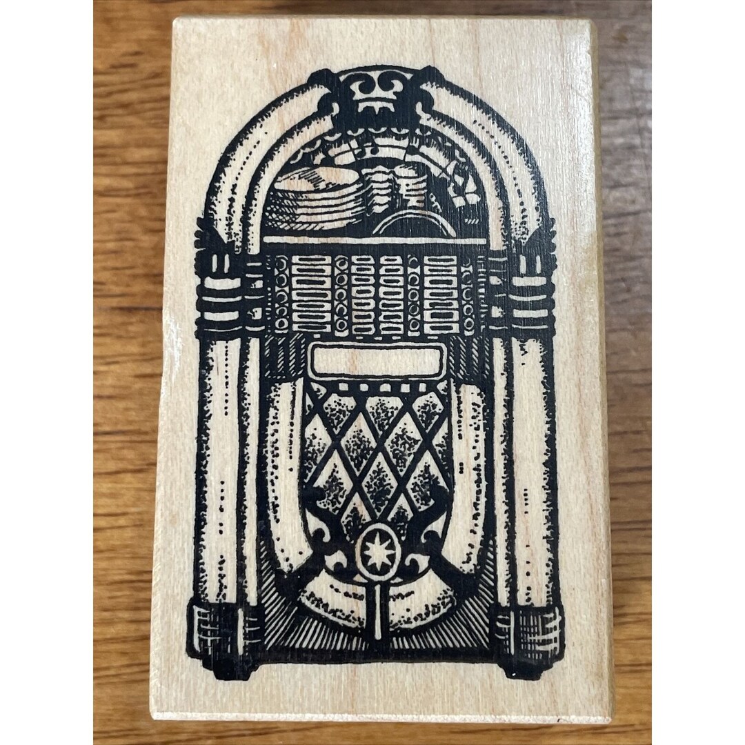 PSX Rubber Stamp Vintage Jukebox Rare F-1284 Rock and Roll 50'S Sockhop ...