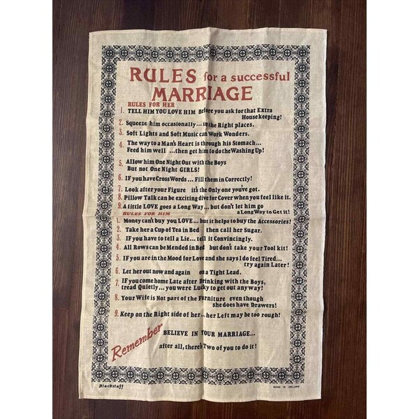 Happy Marriage Rules - Etsy