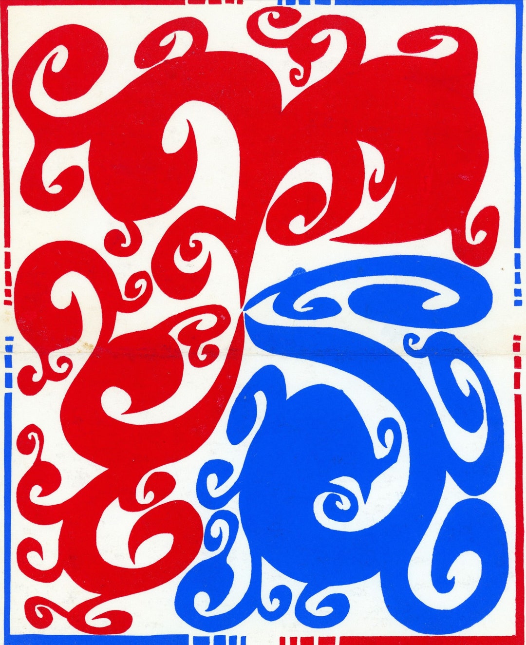 Red and Blue Print Design Wall Decor Digital Download - Etsy