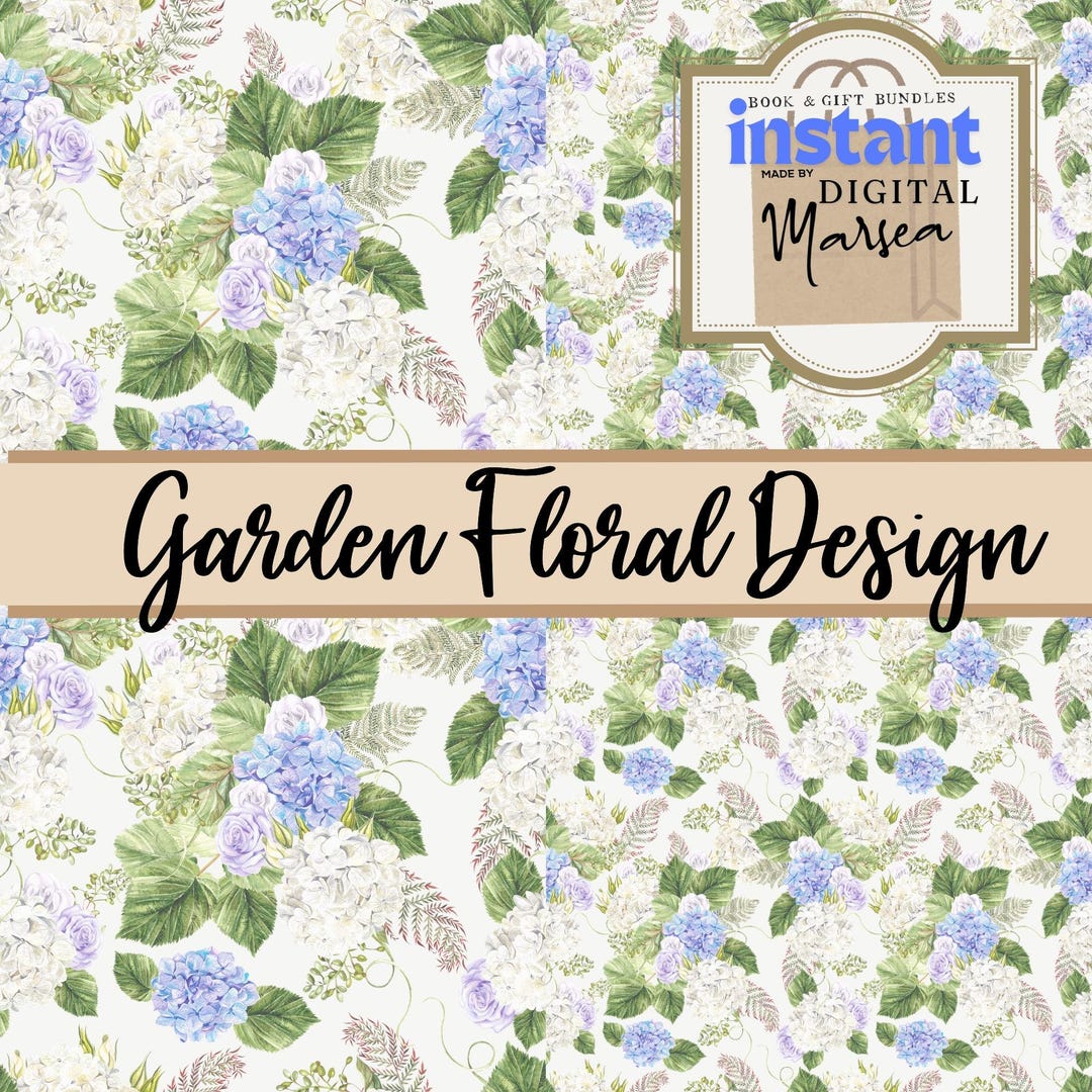Garden Floral Digital Seamless Design Patterns for Crafting and Design ...