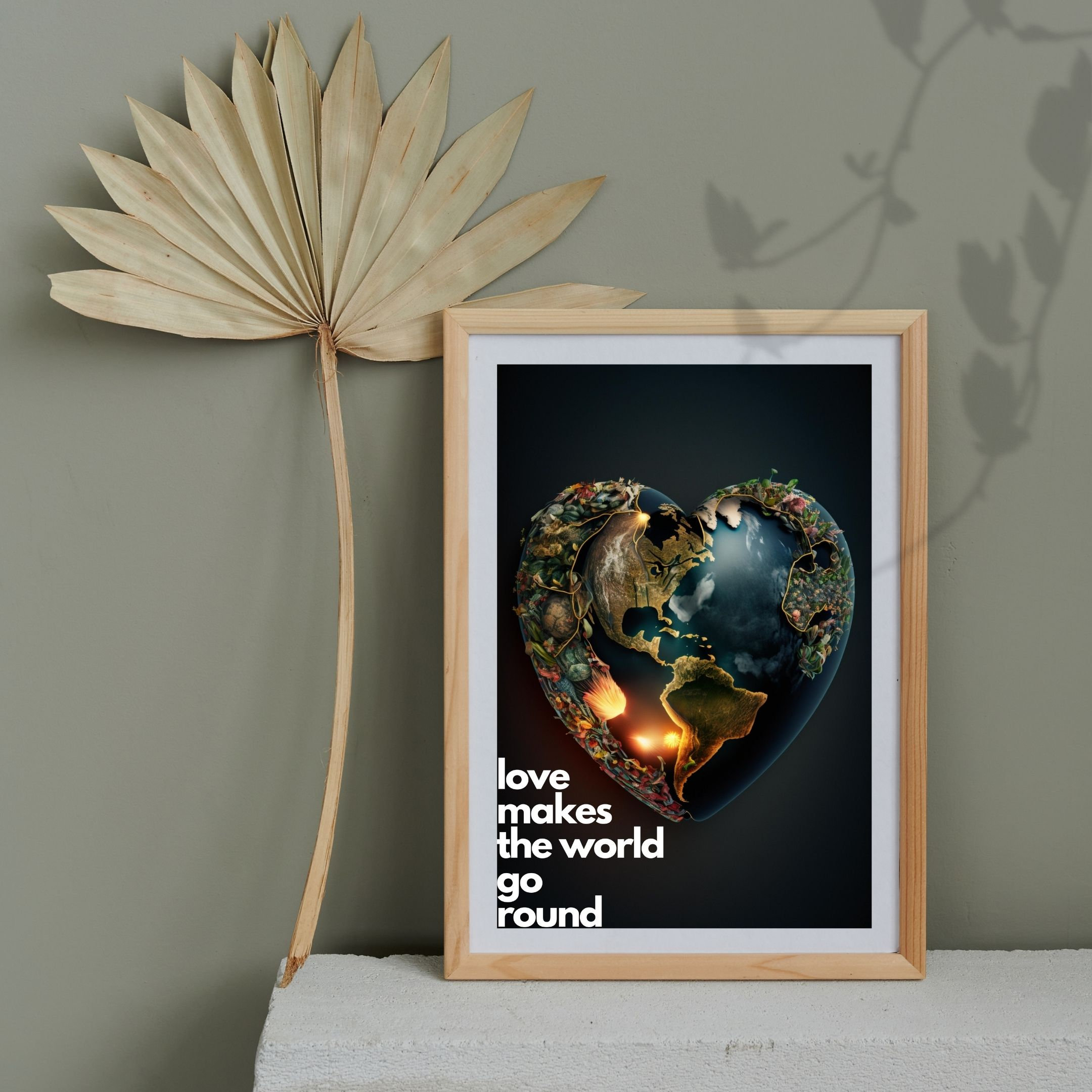 Love Makes the World Go Round, Poster, Wall Art, Printable Art ...