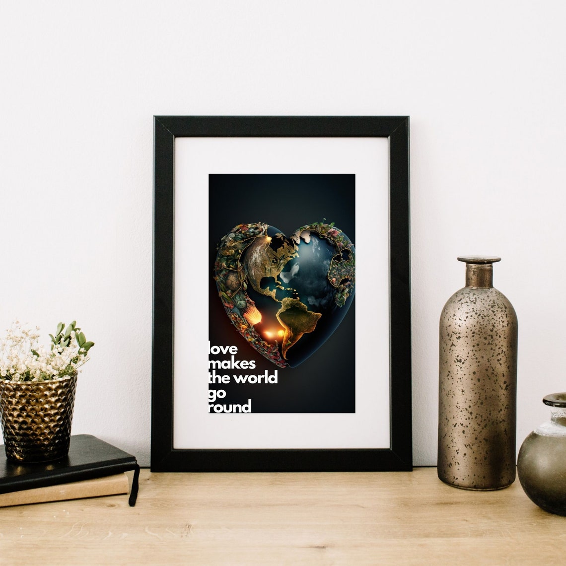 Love Makes the World Go Round, Poster, Wall Art, Printable Art ...