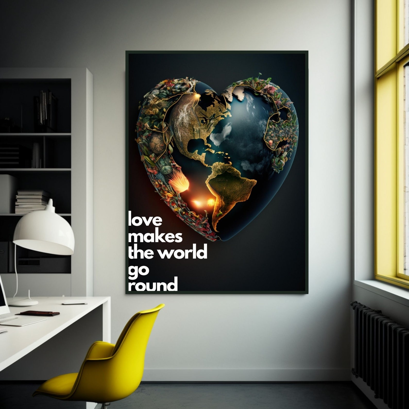 Love Makes the World Go Round, Poster, Wall Art, Printable Art ...