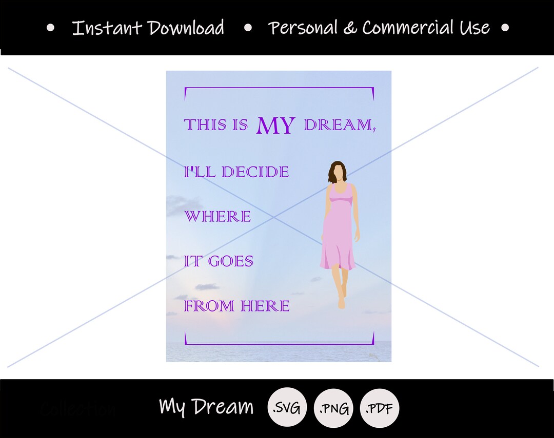 My Dream Inspirational Poster; Woman Walking Declares This is My Dream ...