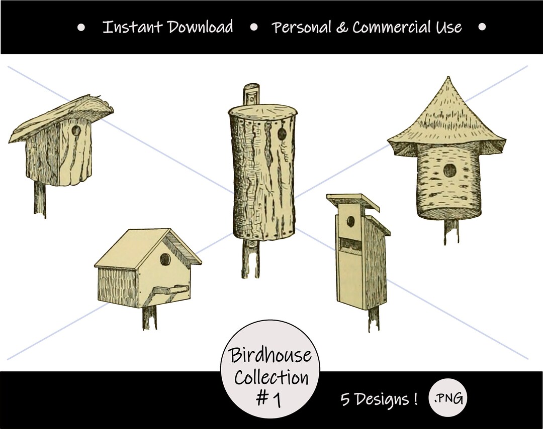 Birdhouse Images, Clip Art for Crafts High Quality PNG File Collection ...