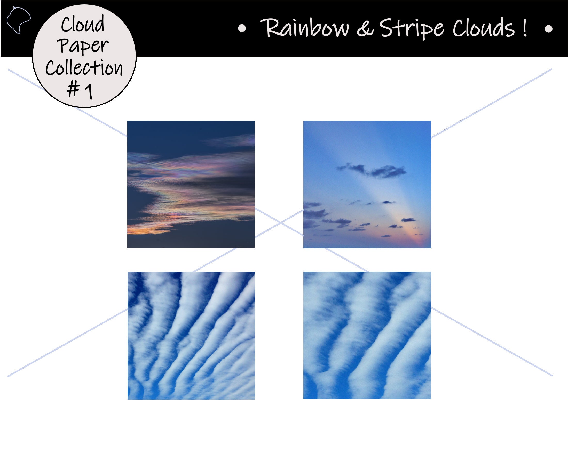 Cloud Digital Paper for Scrapbook Craft High Quality Sky Printable ...