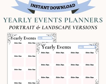 Yearly Overview 2021, Future Log, Year at a Glance, Important Dates ...