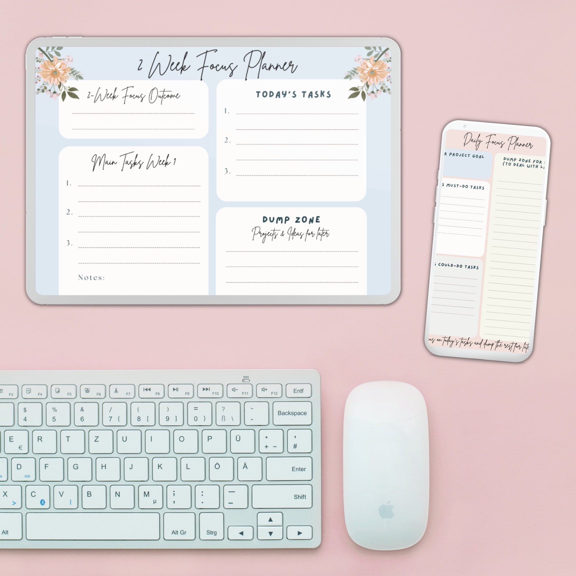 Full Focus Planner | Work Log | Concentration | Action Plan | Priority ...