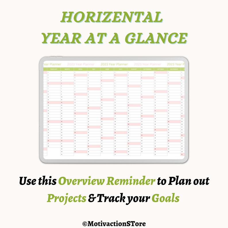 Yearly Overview | Annual Calendar | 2023 Yearly Calendar | Year at a ...