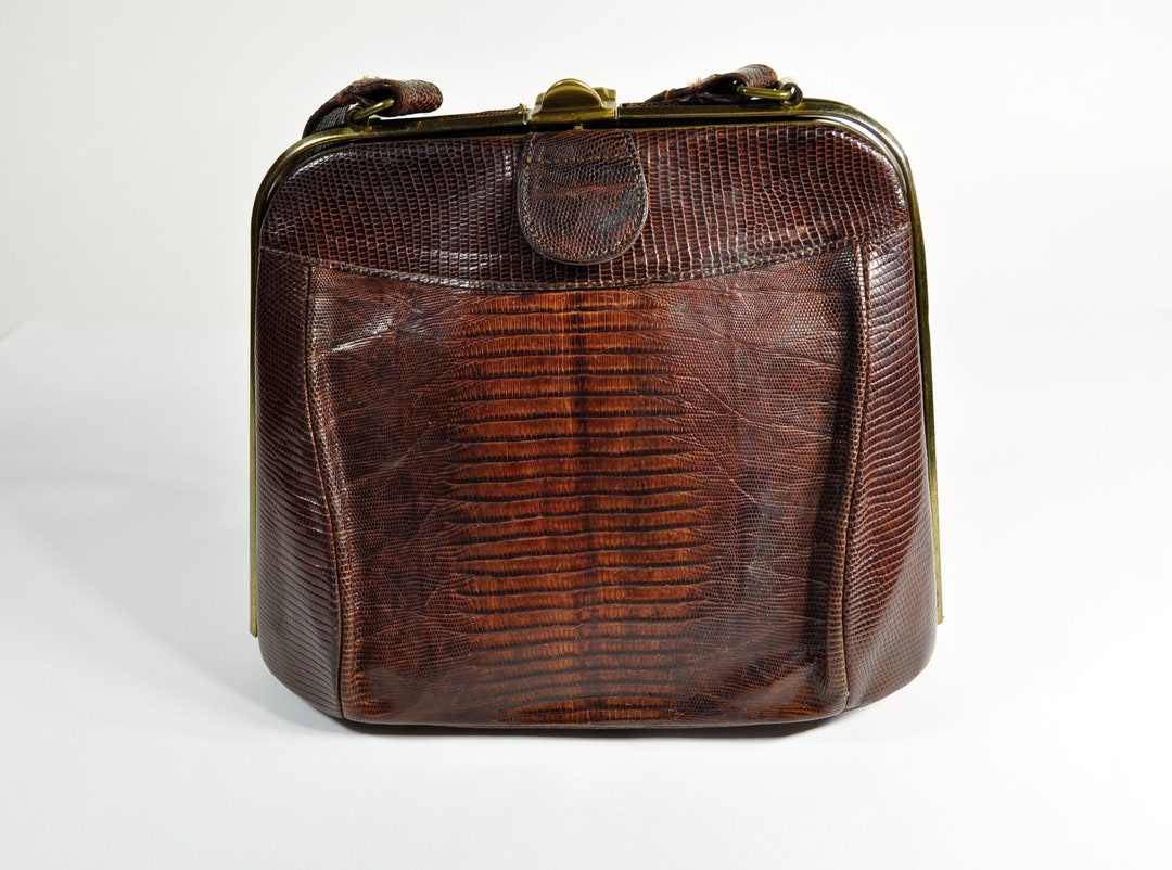 Vintage 1950's/40's Faux Alligator Leather Purse by Deitsch - Etsy