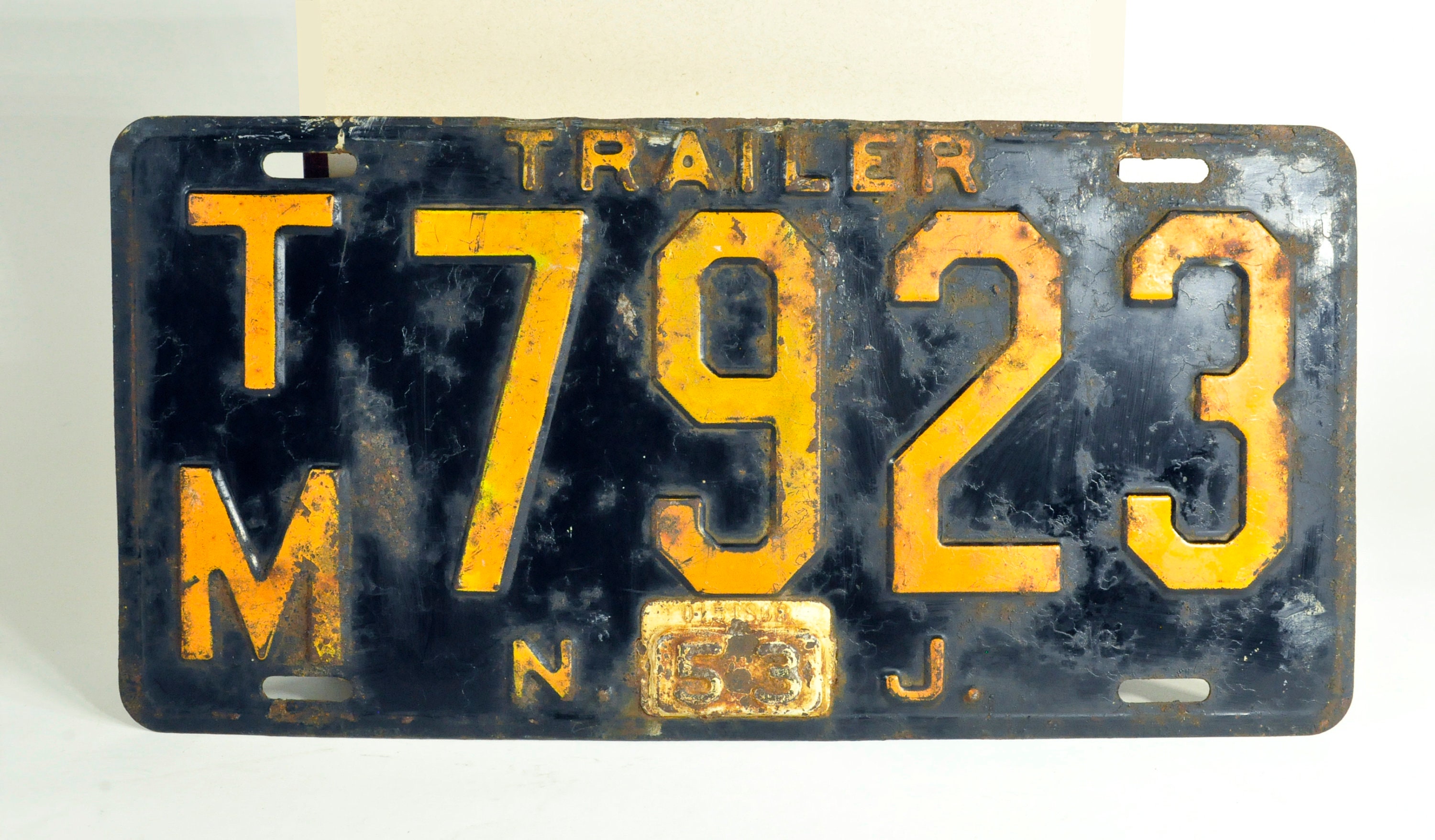 1953 New Jersey Trailer License Plate - Etsy