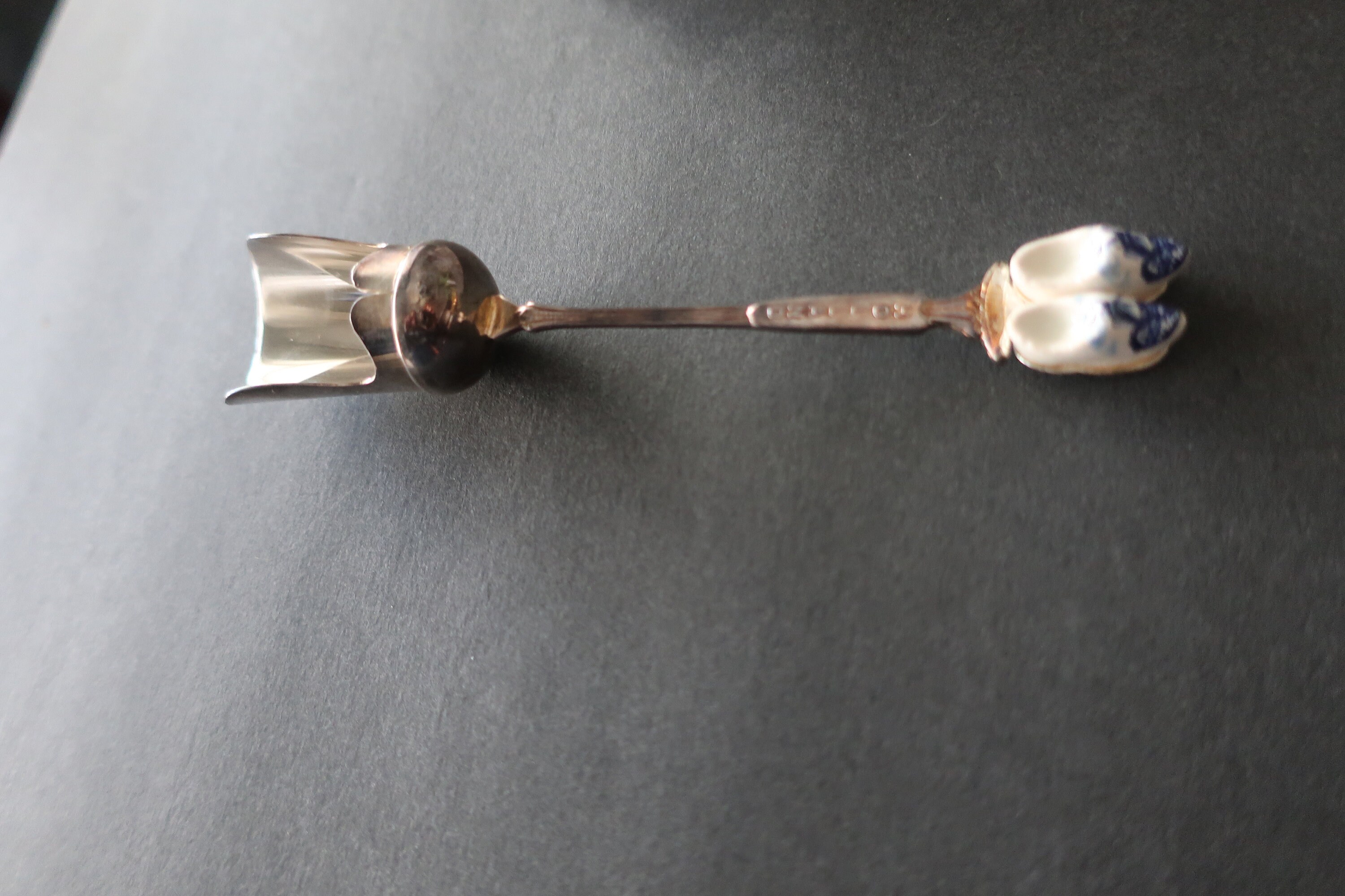 Vintage 1970s Dutch Clogs Pako Rhenen BV Silver Tea Caddy Spoon Sugar ...