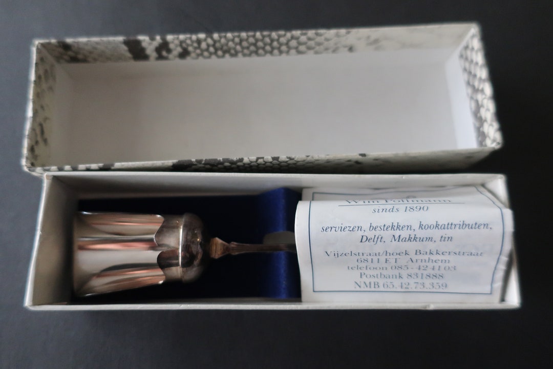 Vintage 1970s Dutch Clogs Pako Rhenen BV Silver Tea Caddy Spoon Sugar ...