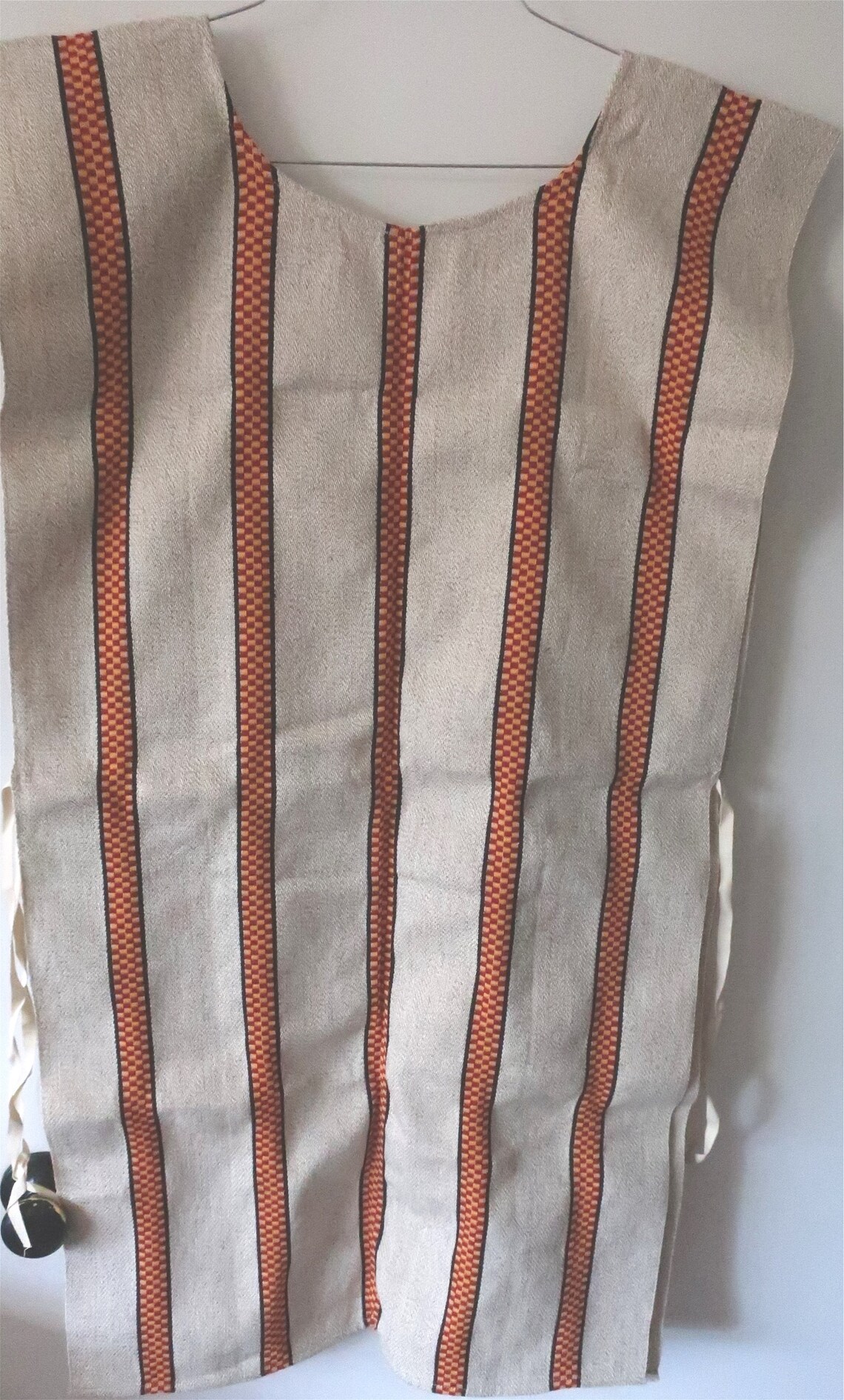 NEW RARE Les Toiles Du Soleil French Artisan Fabric Apron Dress CATALAN ...