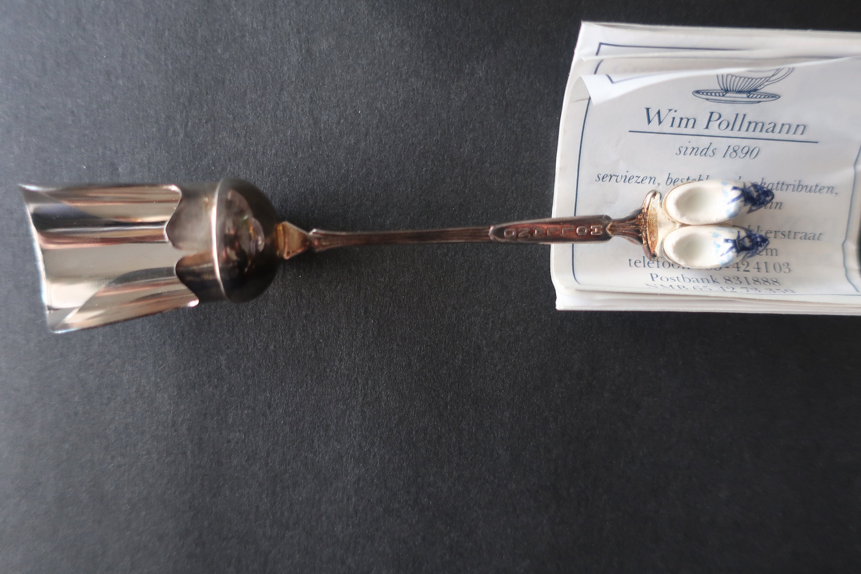 Vintage 1970s Dutch Clogs Pako Rhenen BV Silver Tea Caddy Spoon Sugar ...