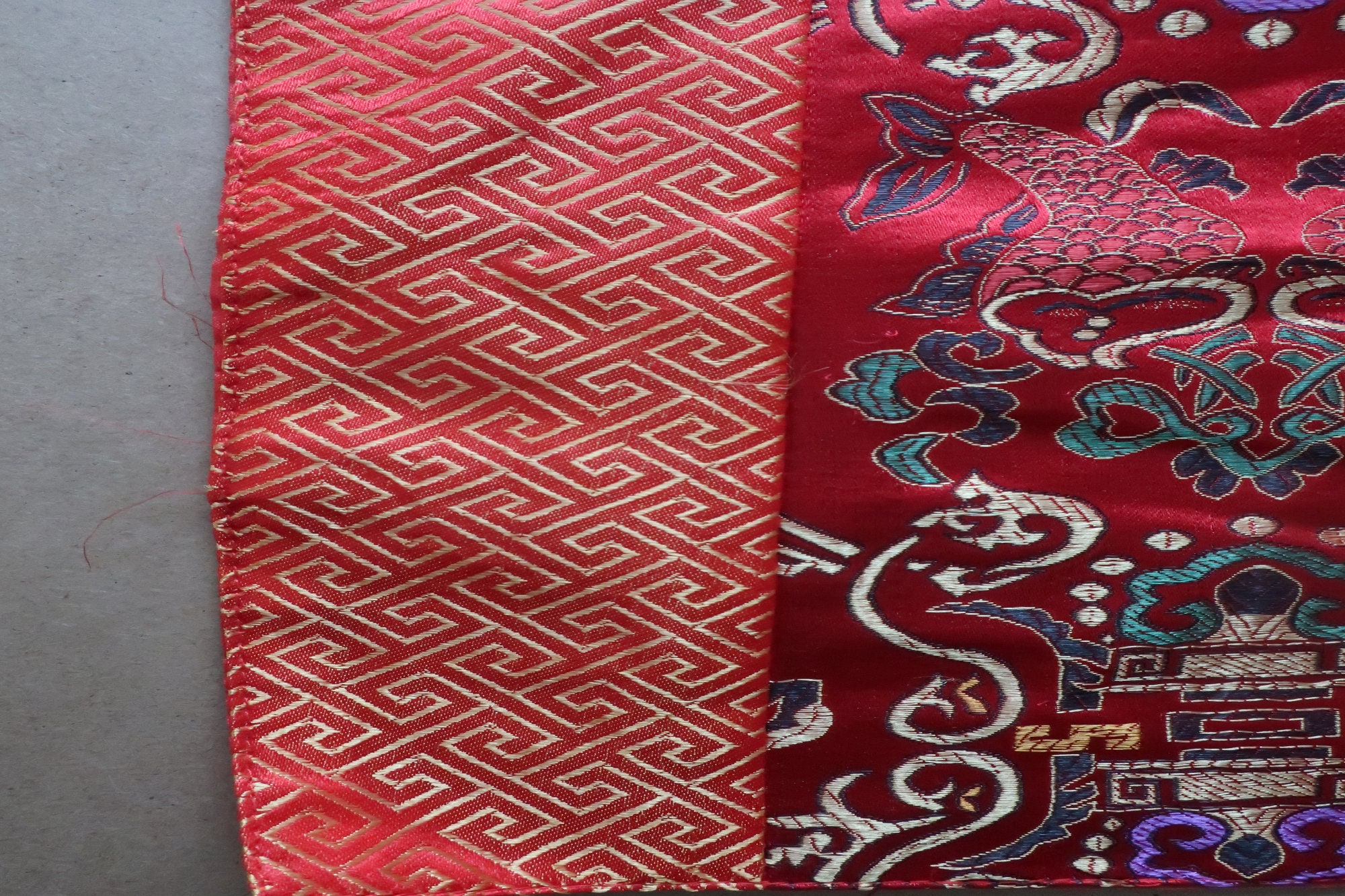 Vintage Made China Chinese Themed Silk Embroidery Textile Panel Wall ...