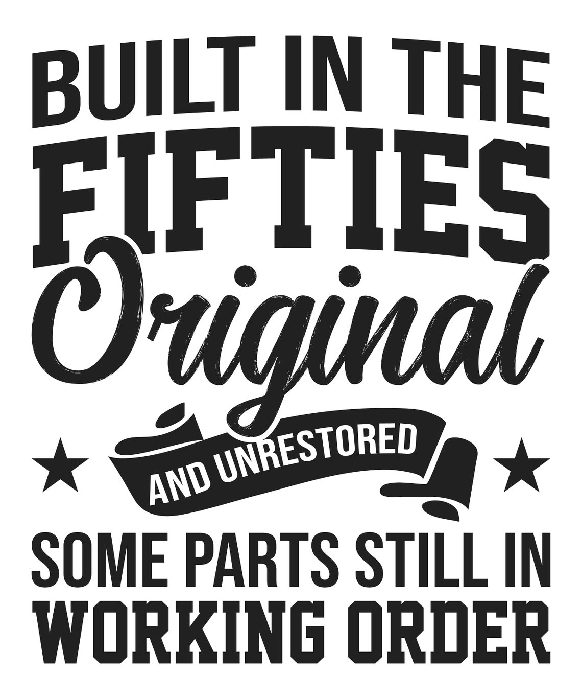 Built in the Fifties Original Svg-eps-png-jpg Printable Graphic Instant ...
