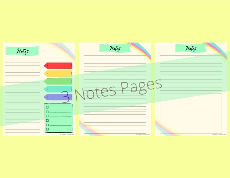 Planner Sticky Notes Printable PDF - Etsy