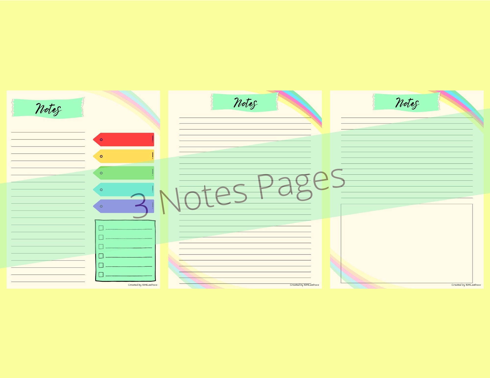 Planner Sticky Notes Printable PDF - Etsy