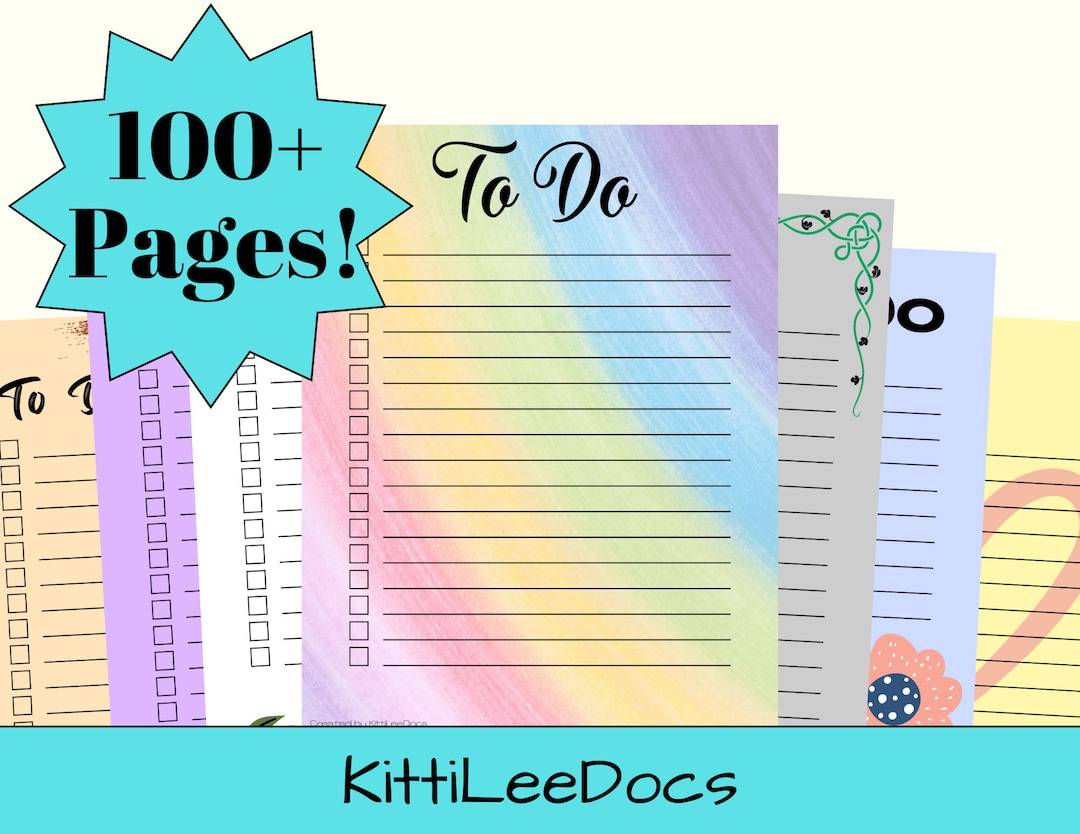 To Do List MEGA PACK! - Printable Pdfs - Etsy