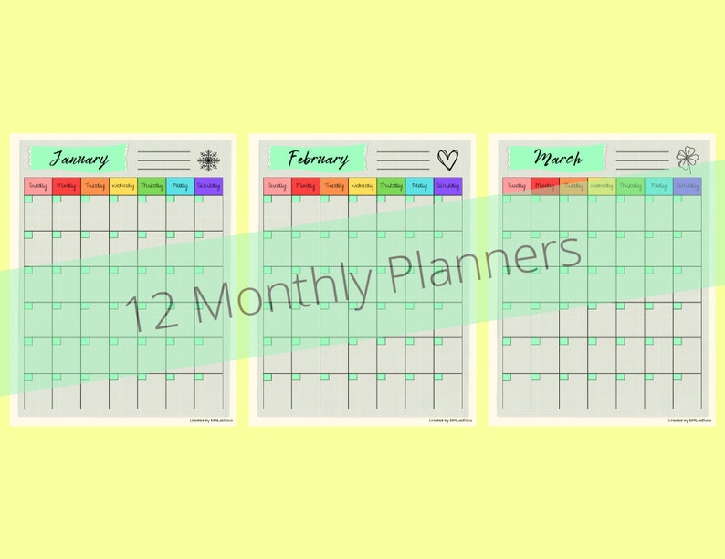 Planner - Sticky Notes - Printable PDF - Etsy