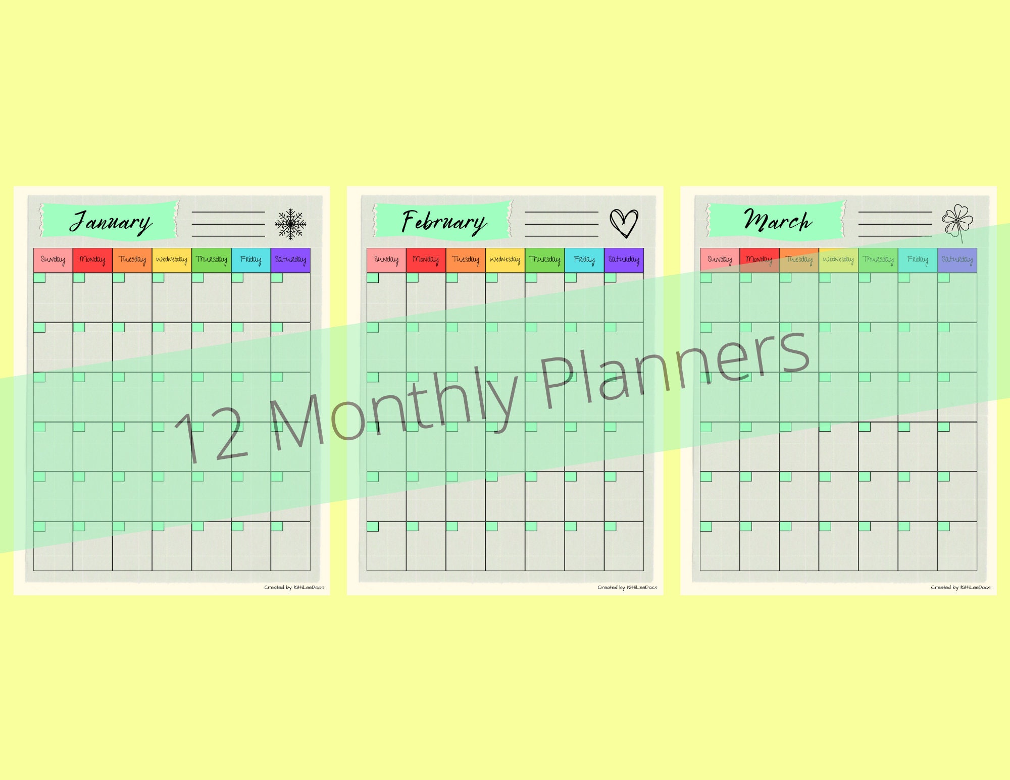 Planner - Sticky Notes - Printable PDF - Etsy