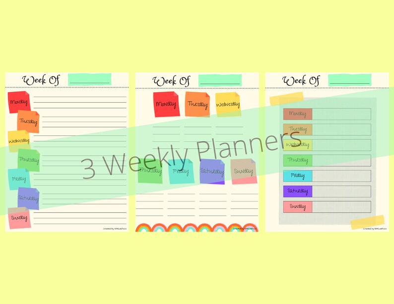 Planner - Sticky Notes - Printable PDF - Etsy