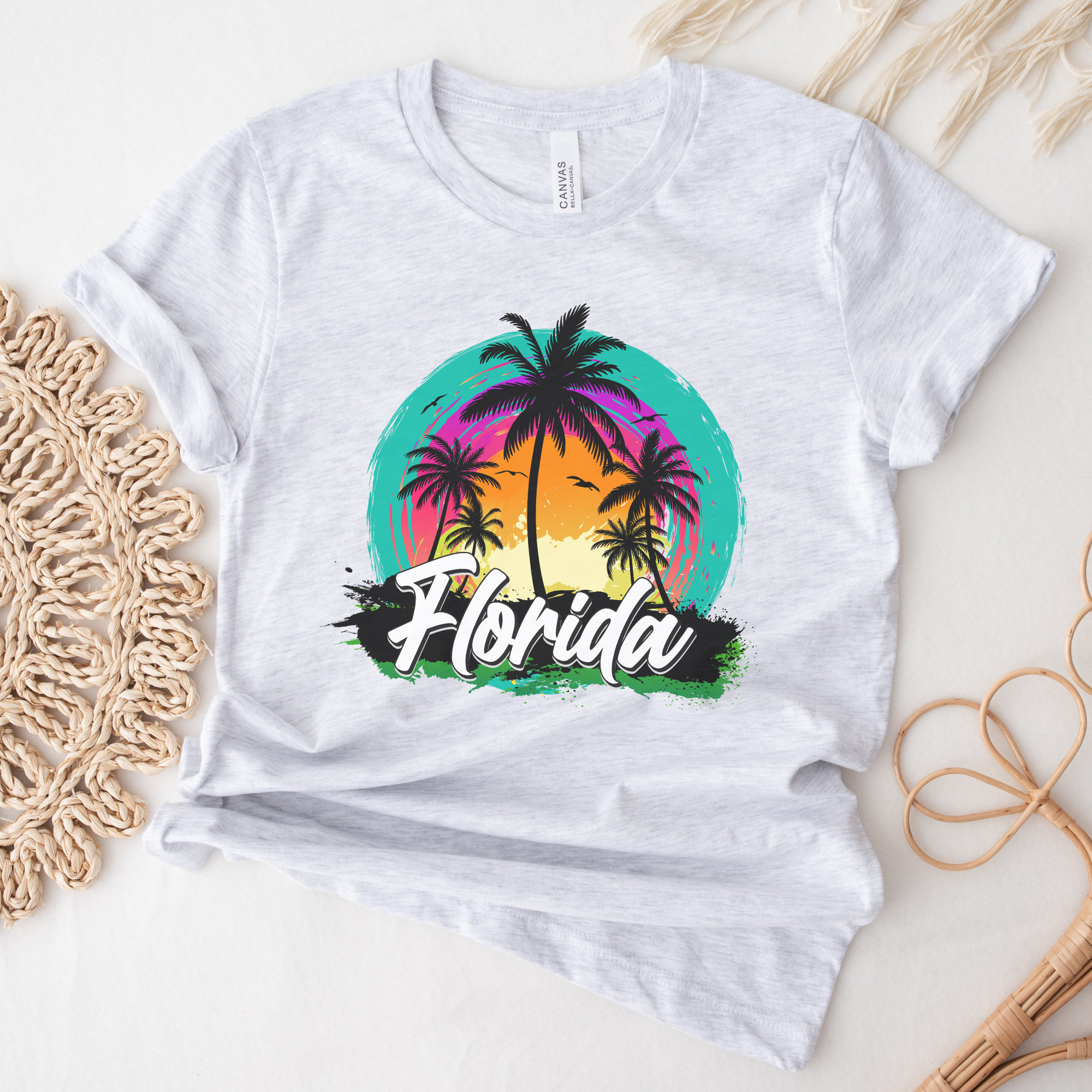 Florida Palm Tree Shirt, Florida Shirts for Women, Travel Shirt ...