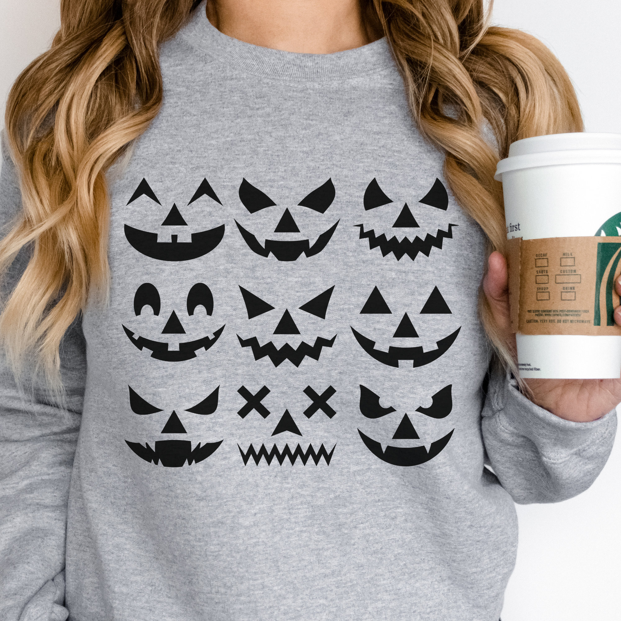 Pumpkin Face Sweatshirt Fall Fashion Cozy Season Sweater - Etsy