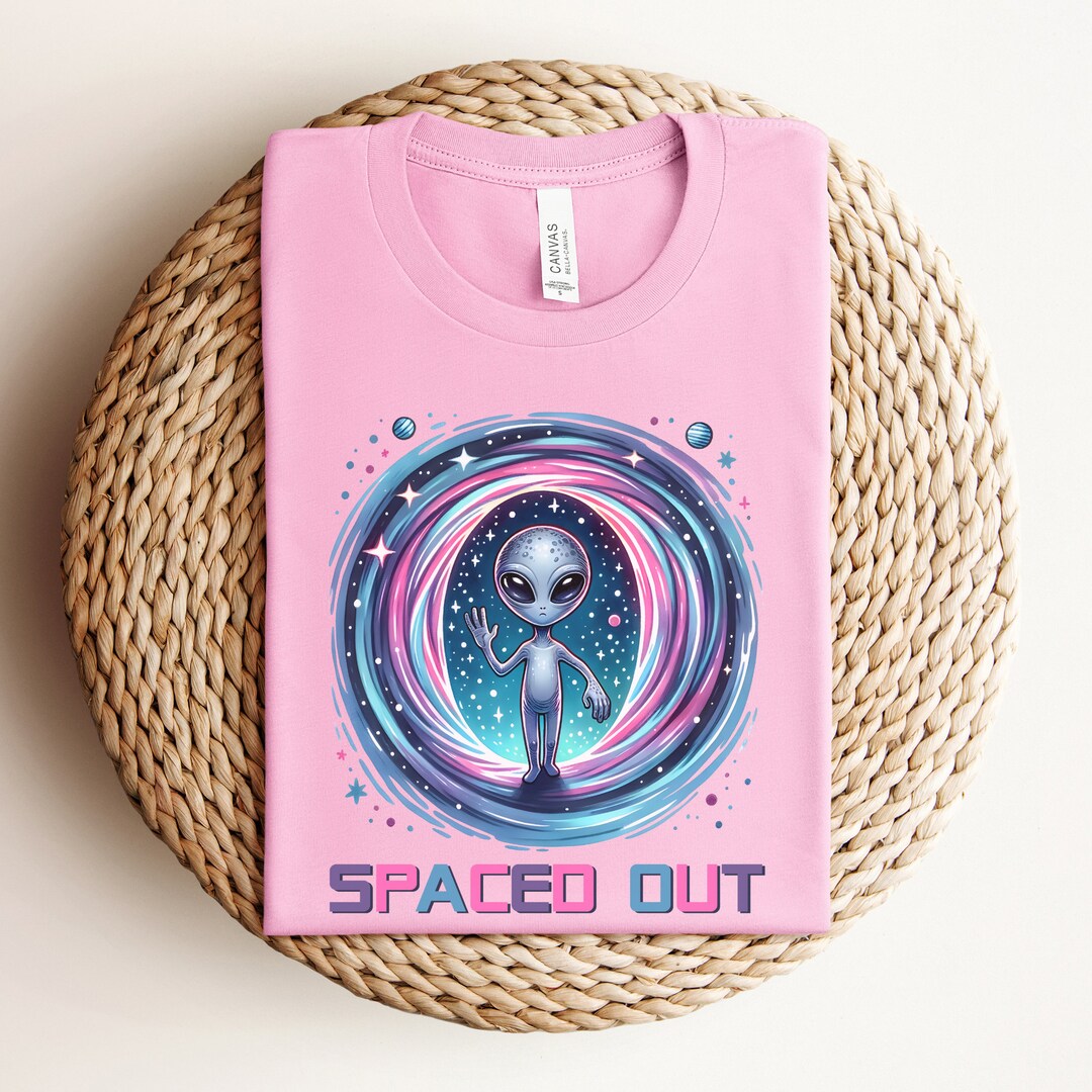 Unisex Spaced Out Alien Shirt, Cute Alien Tee, Gifts for UFO Lovers ...