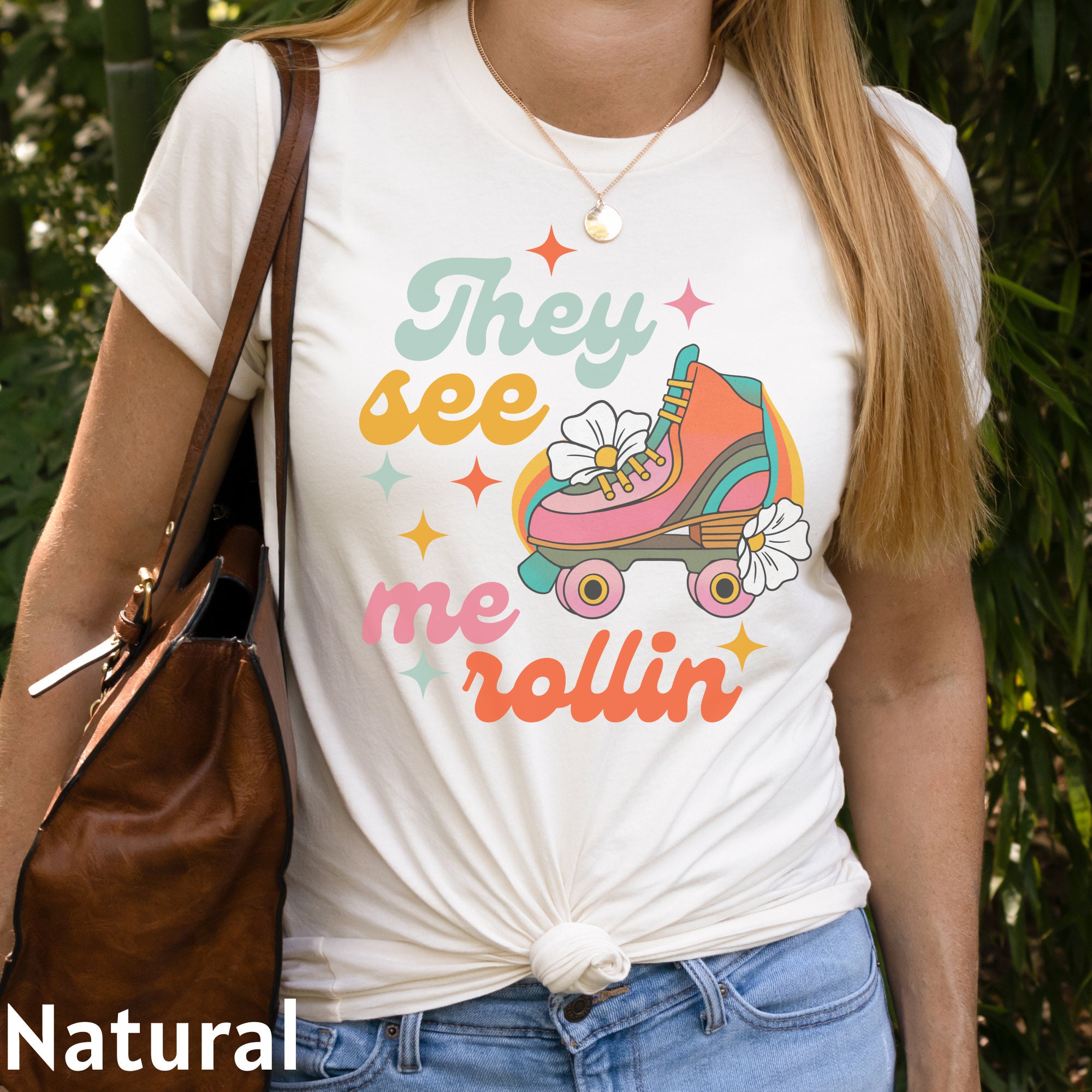 Roller Skating Tee, Roller Derby Tee, Skater Shirt, Retro Roller Skates, Hippie Roller Skating T ...