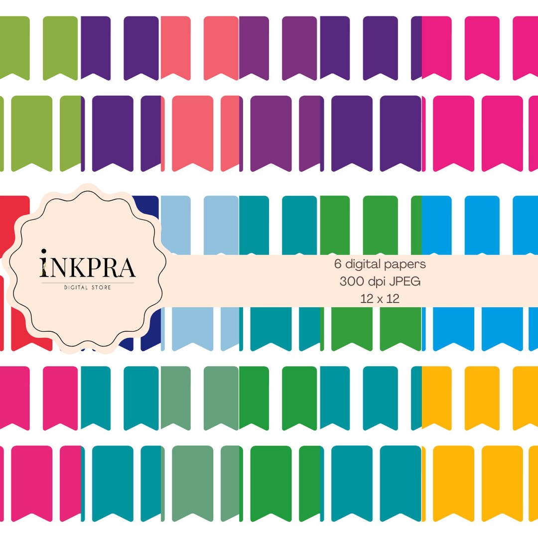 SALE Clipart Digital Ribbon Banners Borders Flags Set - Etsy