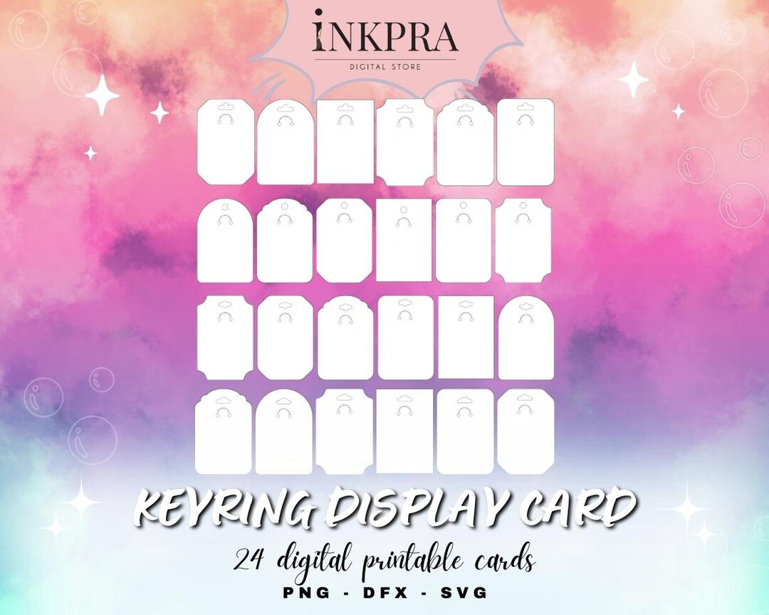 Mega Bundle Key Ring Display Card Svg Key Ring Display Cards - Etsy