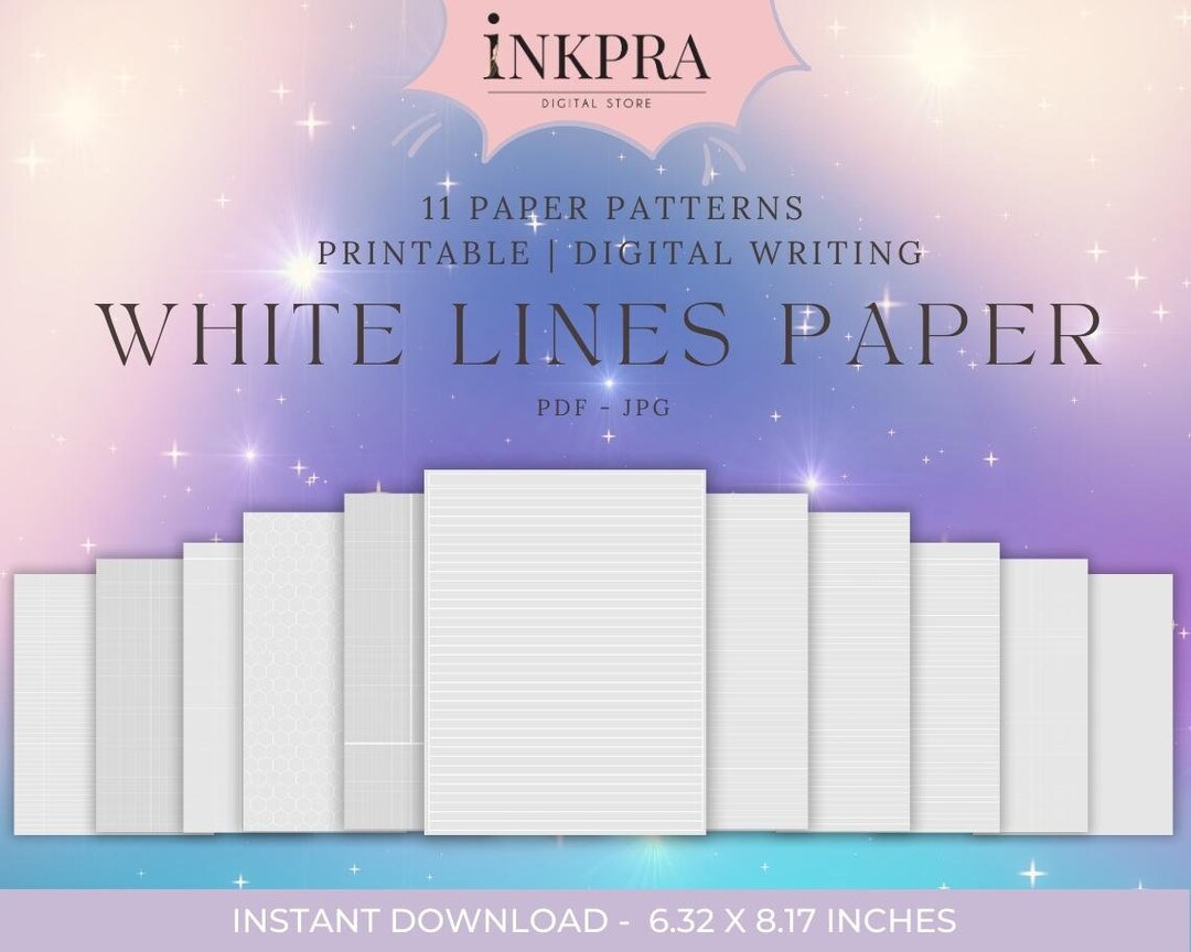White Lines Paper, Digital Paper, Honey Comb Paper,dotted Paper,lines ...