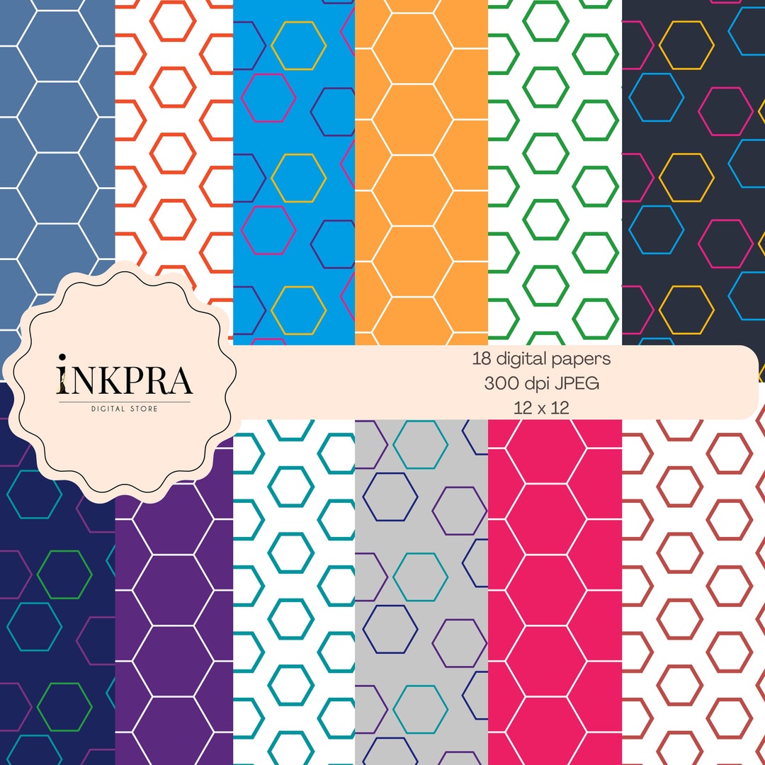 Honeycomb Digital Paper, Honey Pattern Svg, Honeycomb Pattern Clipart ...
