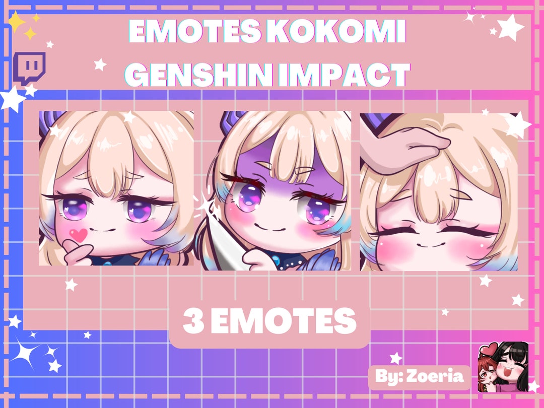 Emotes Kokomi Genshin Impact - Etsy México