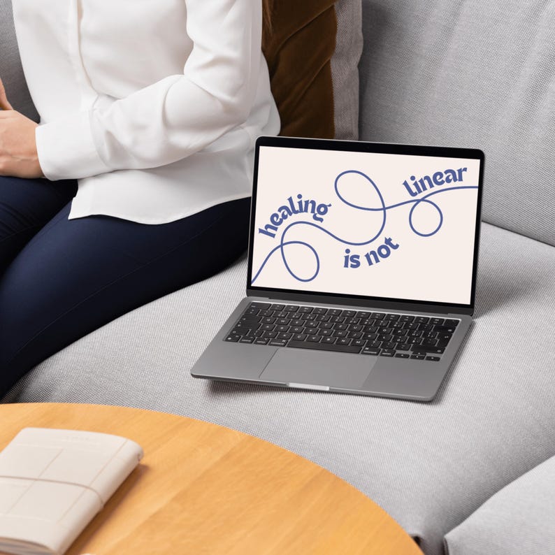 Healing is Not Linear Poster - Etsy