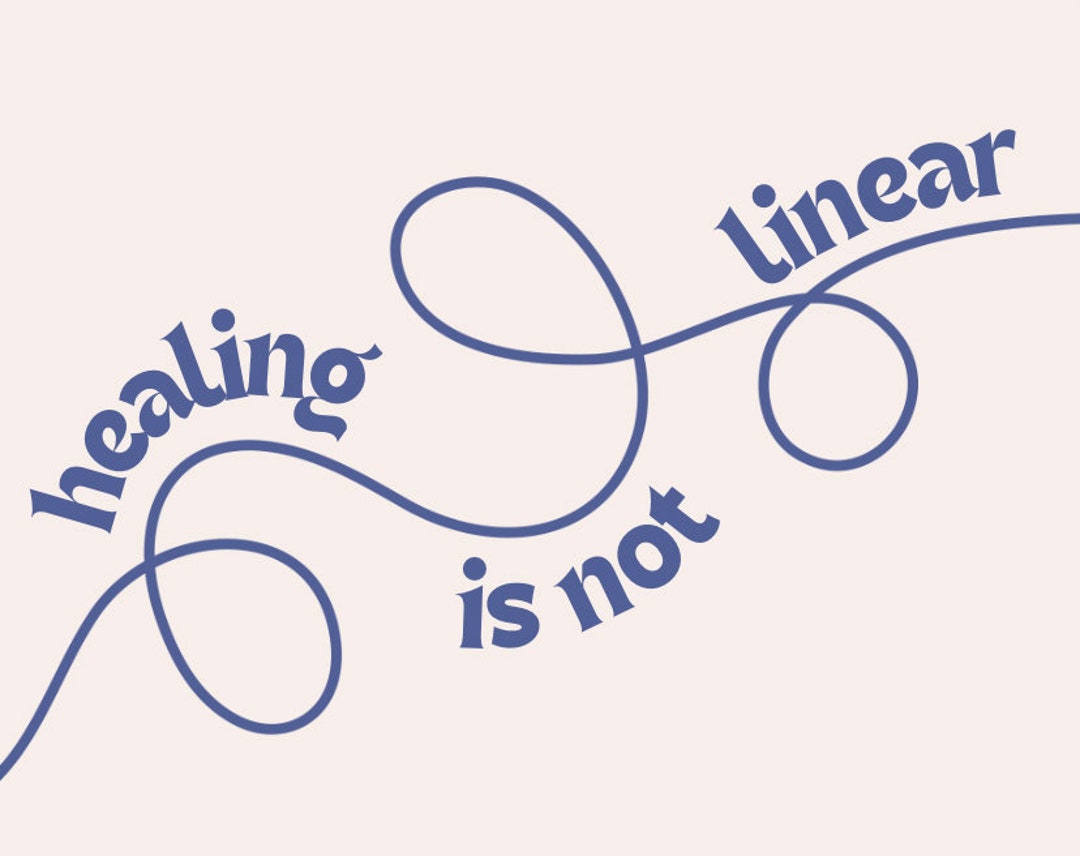 Healing is Not Linear Poster - Etsy