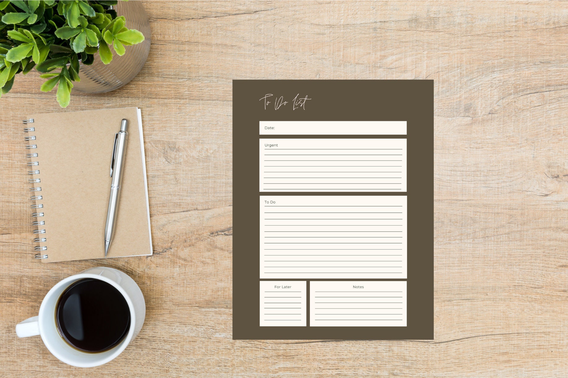 Lined to Do List Modern Design Printable to Do List - Etsy